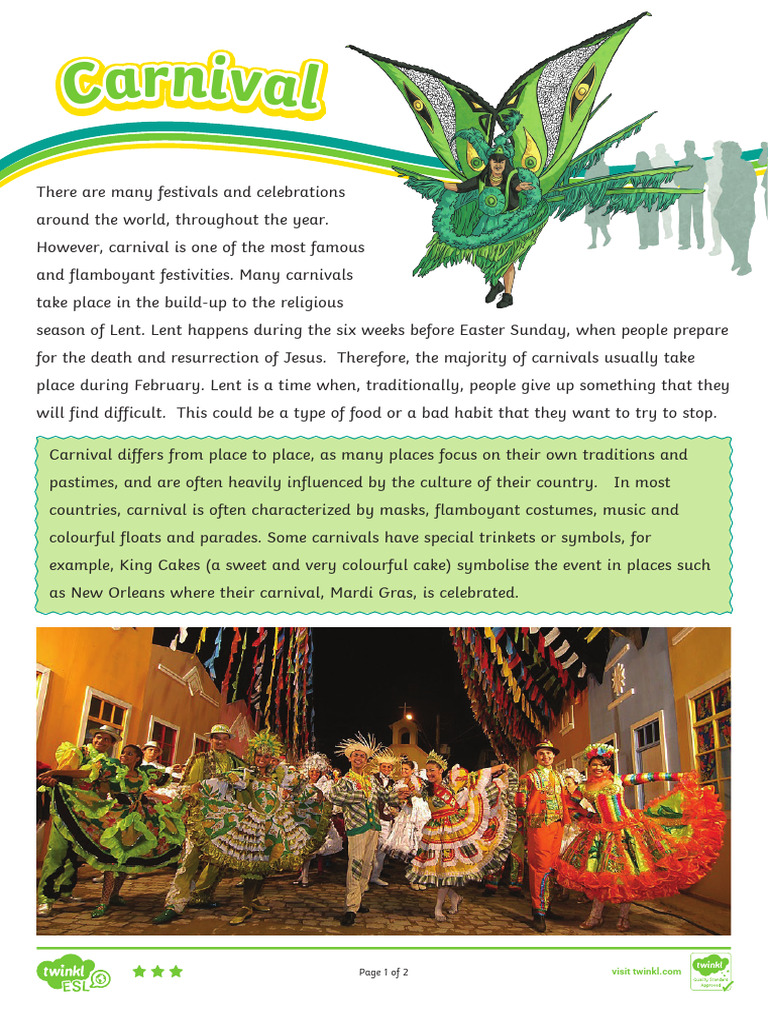 Understanding Global Carnival Traditions | PDF | Carnival | English As ...