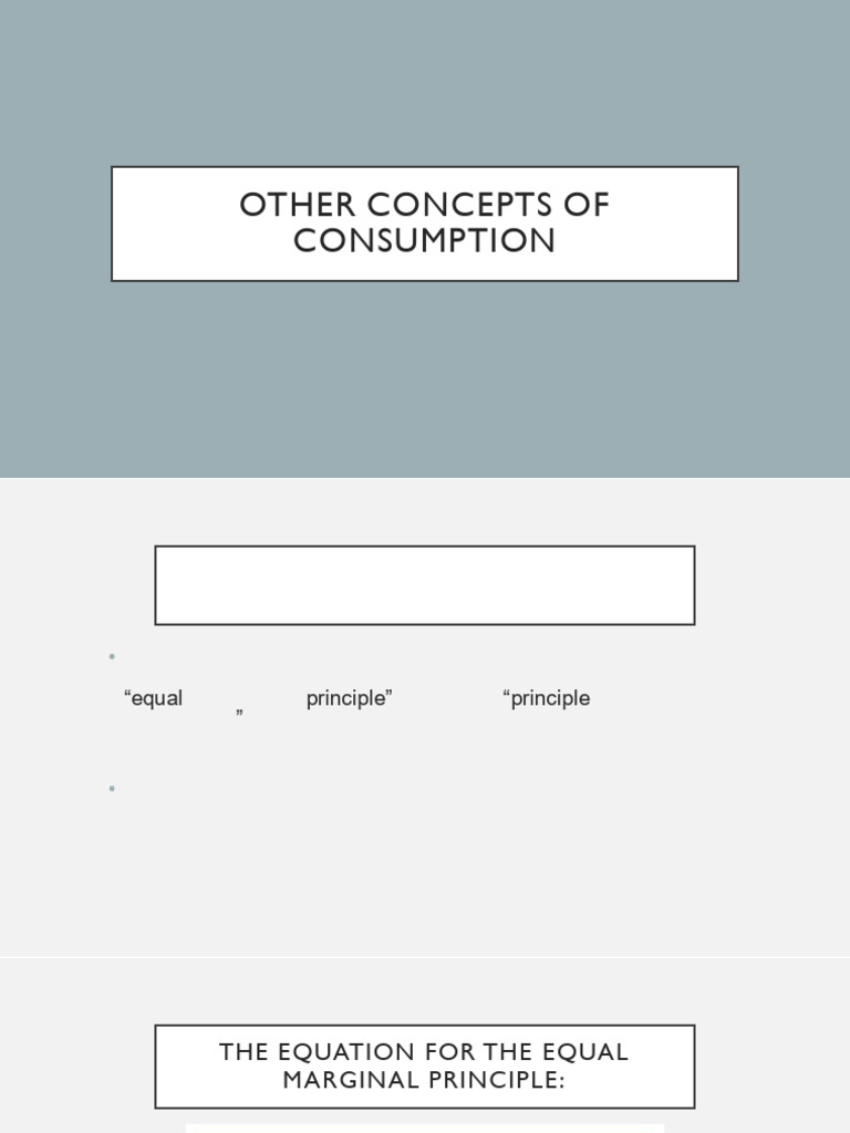 Equi-Marginal Principle in Consumer Behavior | PDF | Utility ...