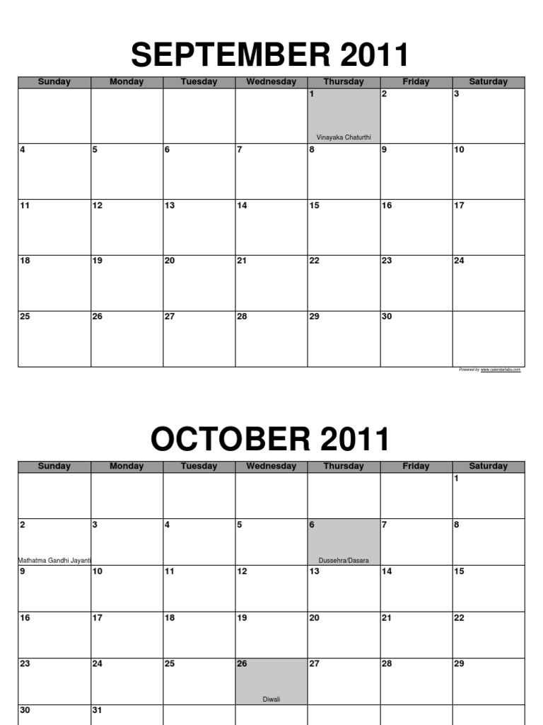 September 2011: Sunday Monday Tuesday Wednesday Thursday Friday ...
