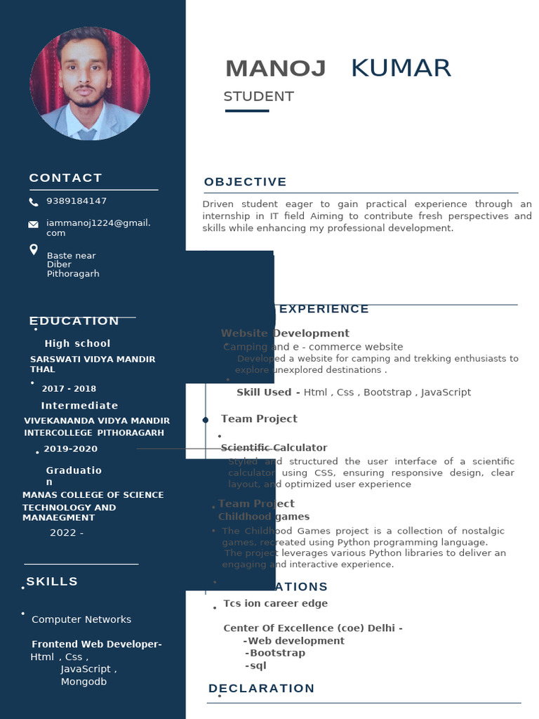 Manoj: Kumar | PDF | Business