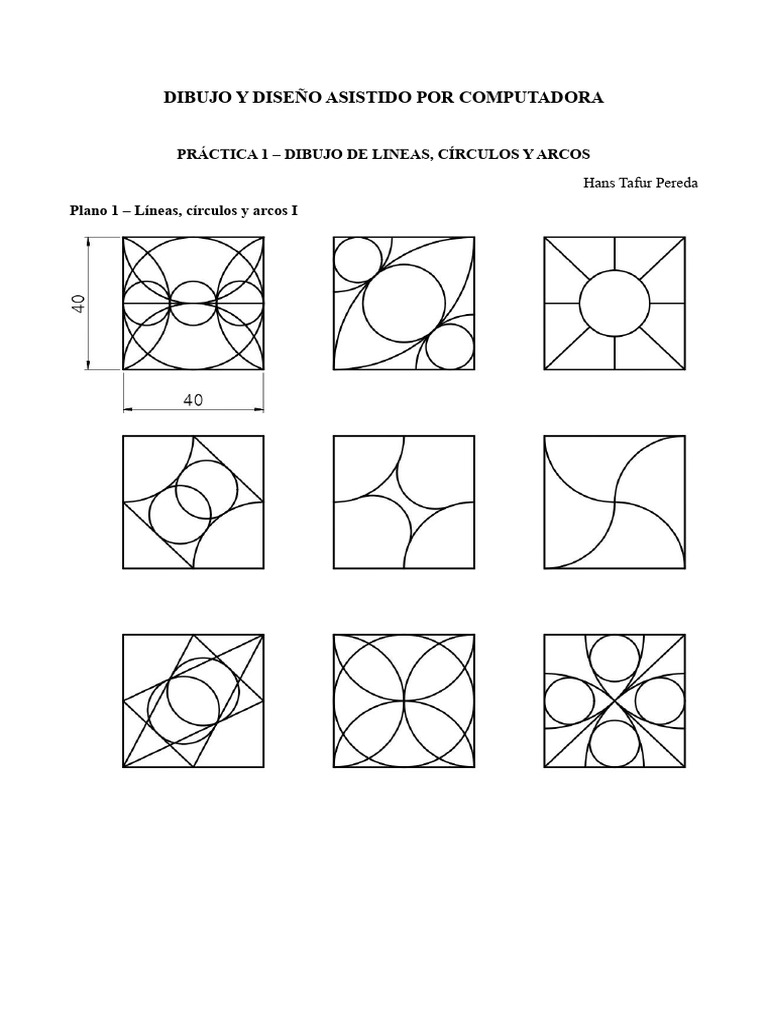 Dibujo de Lineas Circulos y Arcos | PDF