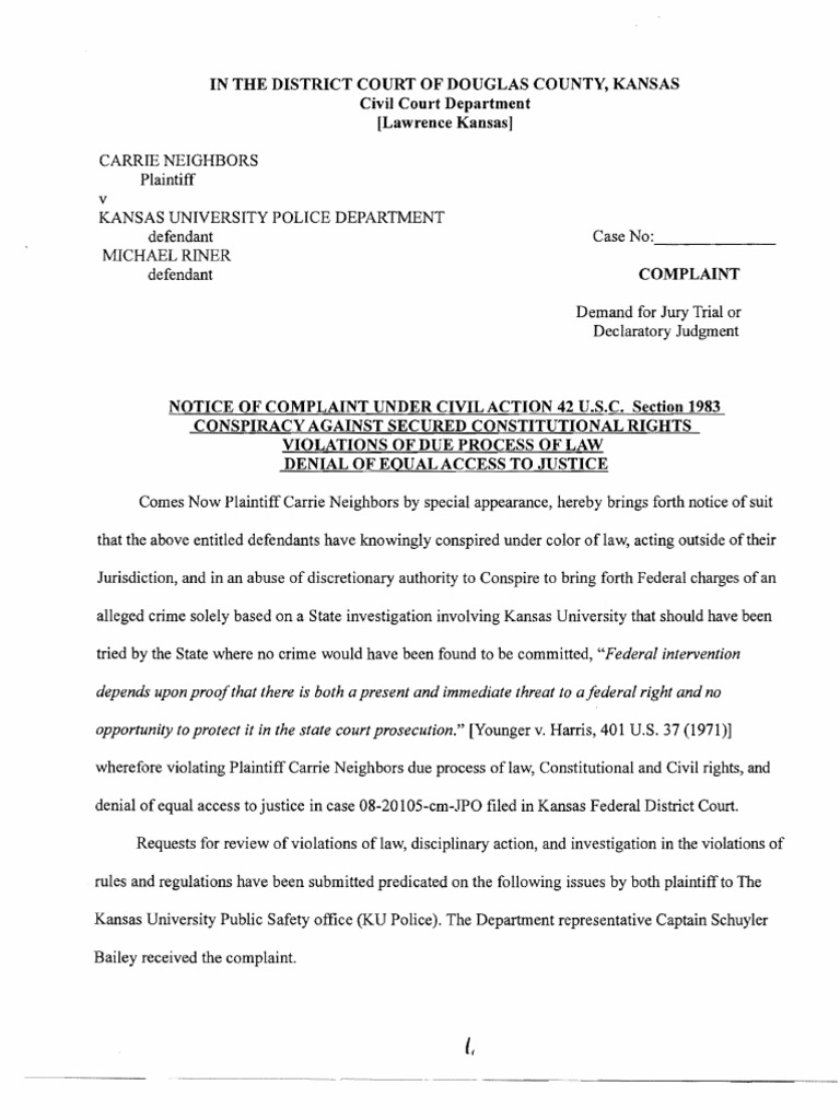 Civil Document | Prosecutor | Lawsuit