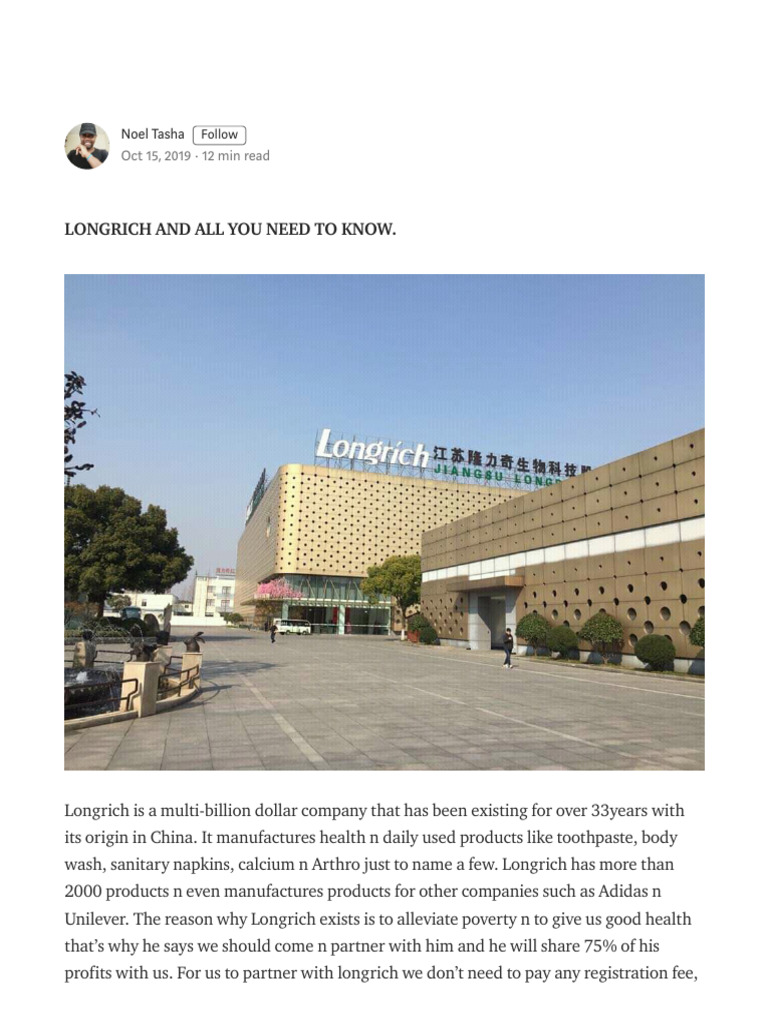 Longrich Business Overview & Benefits | PDF | Business