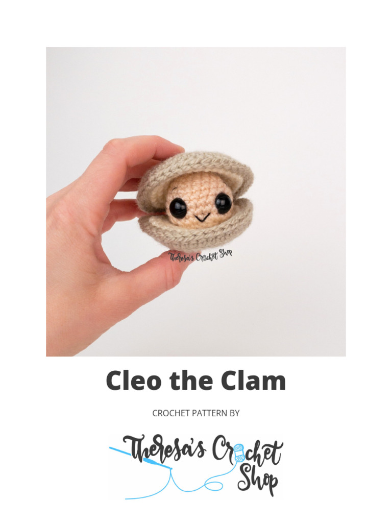 Crochet Cleo the Clam Pattern | PDF | Crochet | Yarn