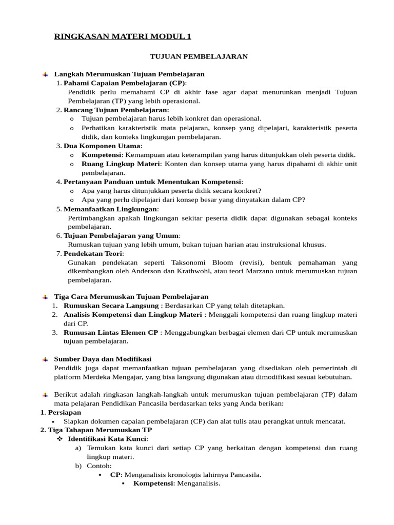 Ringkasan Materi Modul 1 | PDF | Karier & Perkembangan