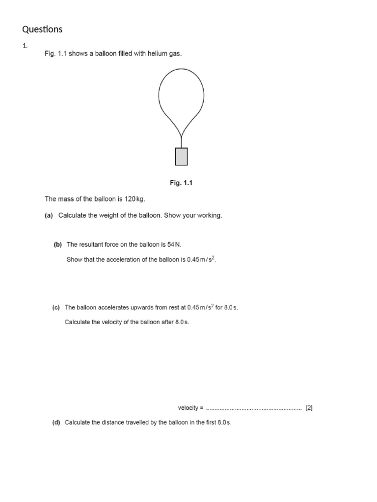 Practice Worksheet - Motion | PDF