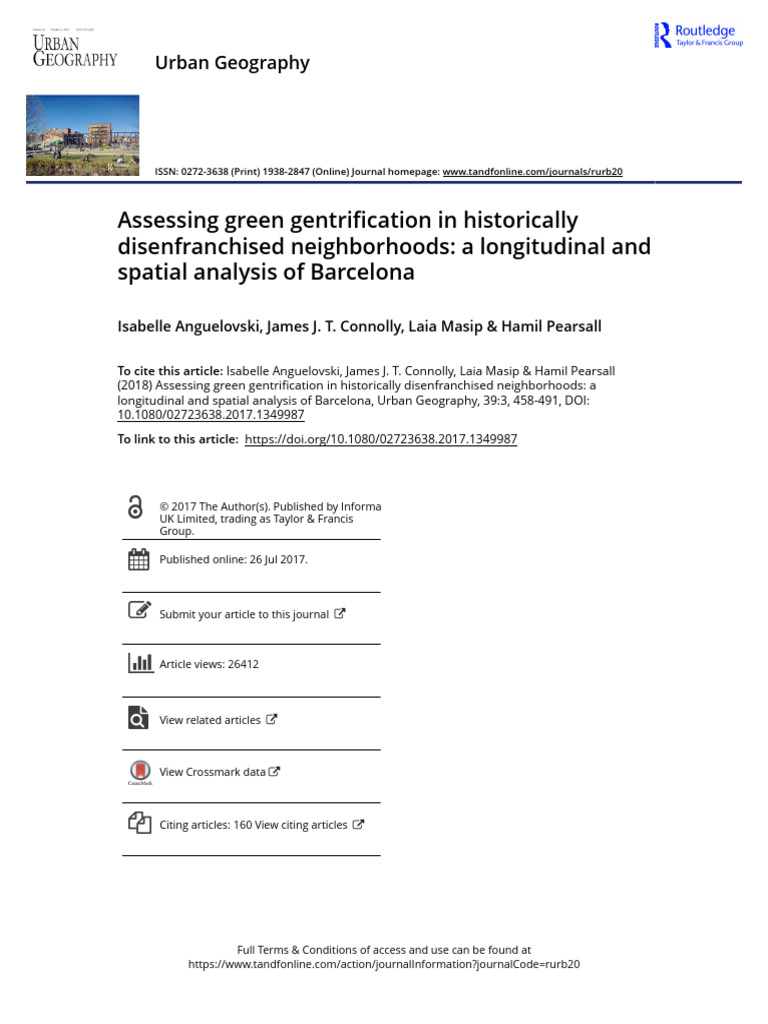 Assessing Green Gentrification in Historically Disenfranchised ...