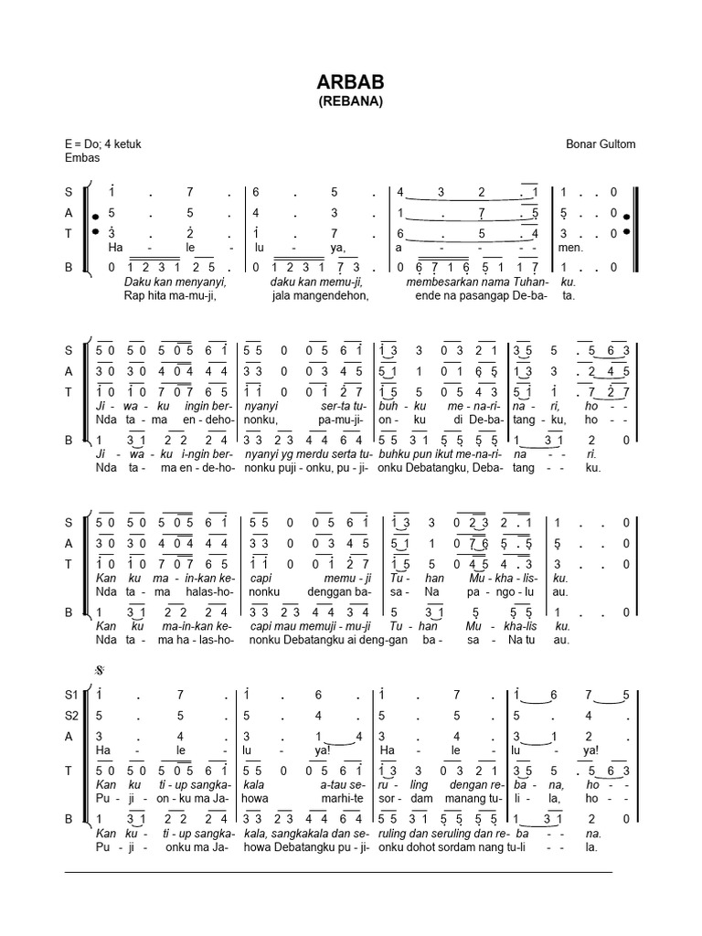 Arbab-Rebana (SATB) - 03 | PDF