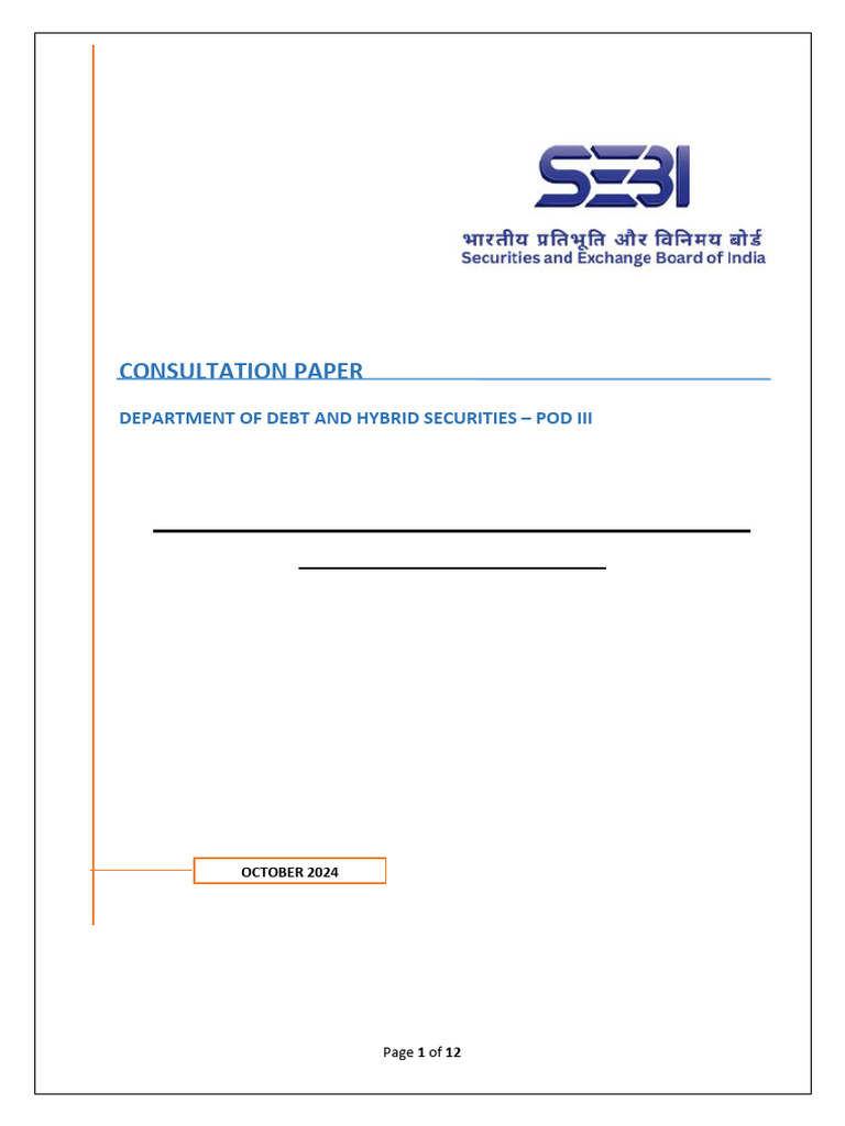 SEBI Consultation Paper - ESG Rating Provider - Ease of Doing Business ...