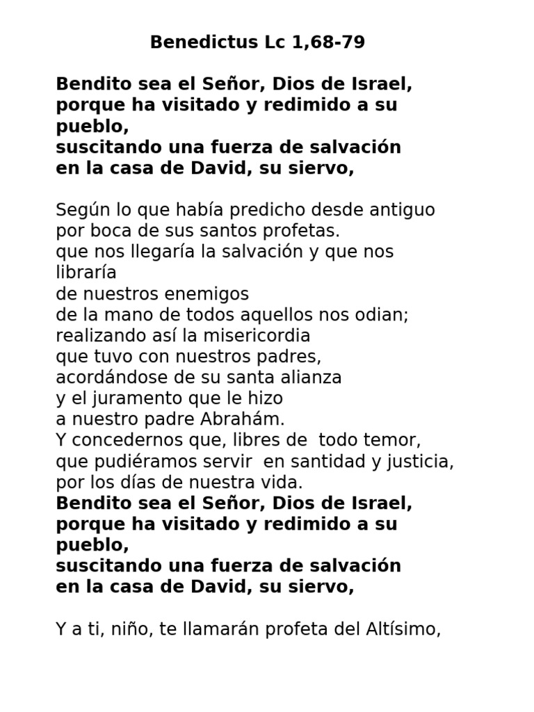 Benedictus LC 1 | PDF