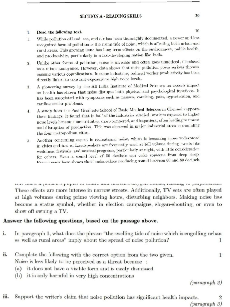 English Sample Paragraph | PDF