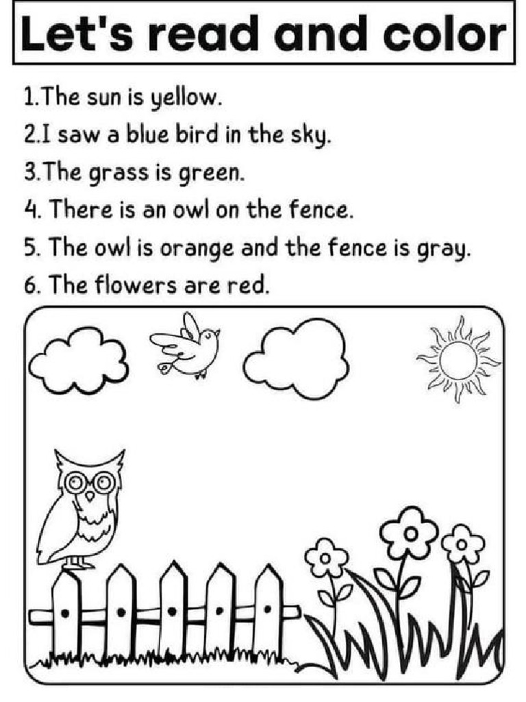 Read and Color | PDF