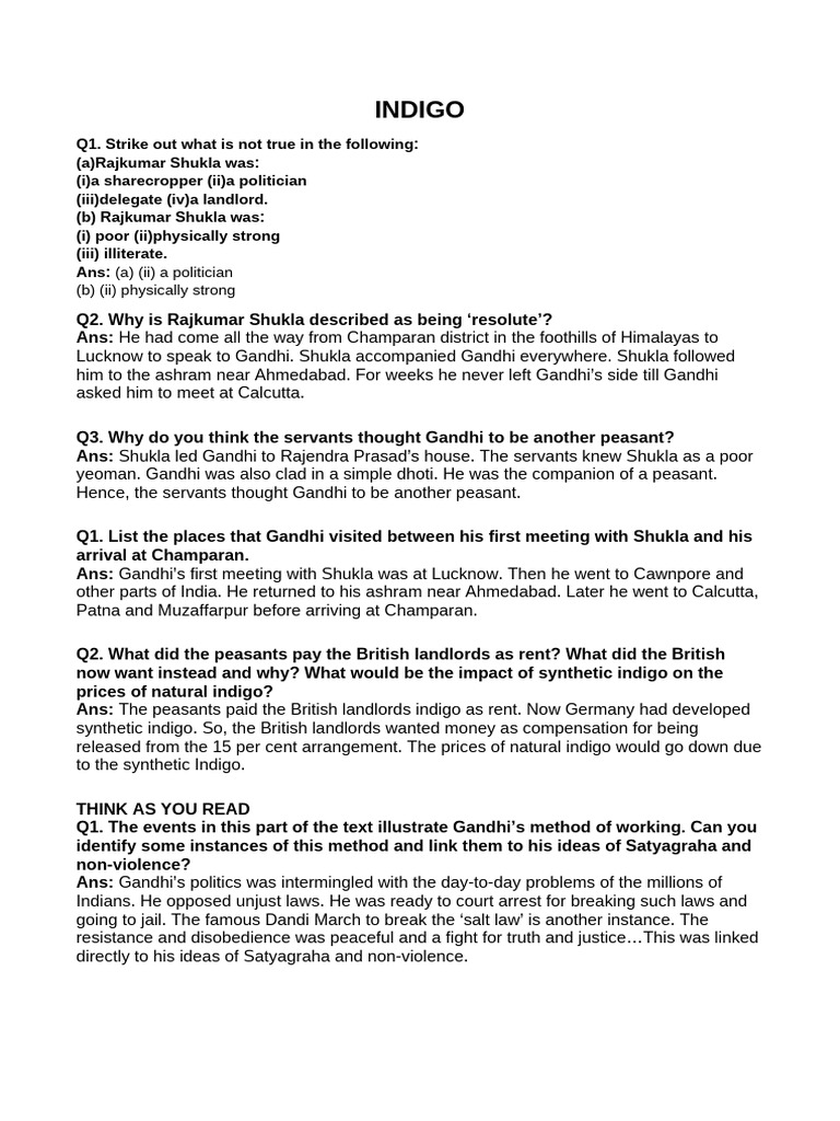 INDIGO | PDF | Mahatma Gandhi
