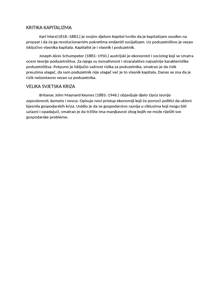 Kritika Kapitalizma | PDF