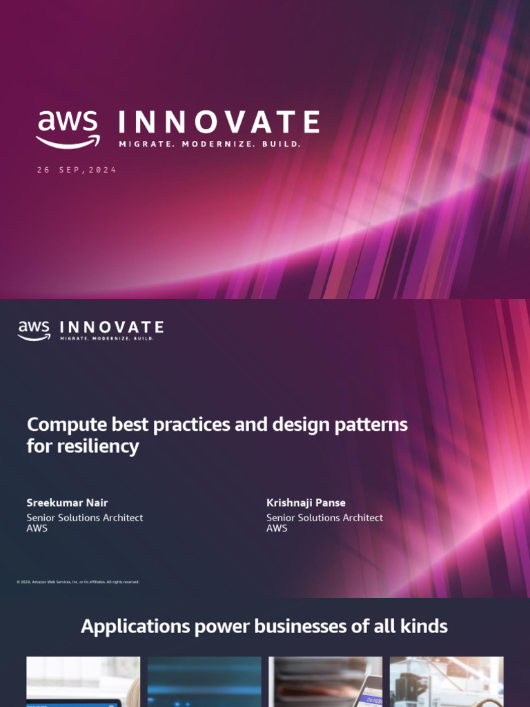 Handout Migration Compute Best Practices and Design Patterns For Resiliency | PDF | Amazon Web ...