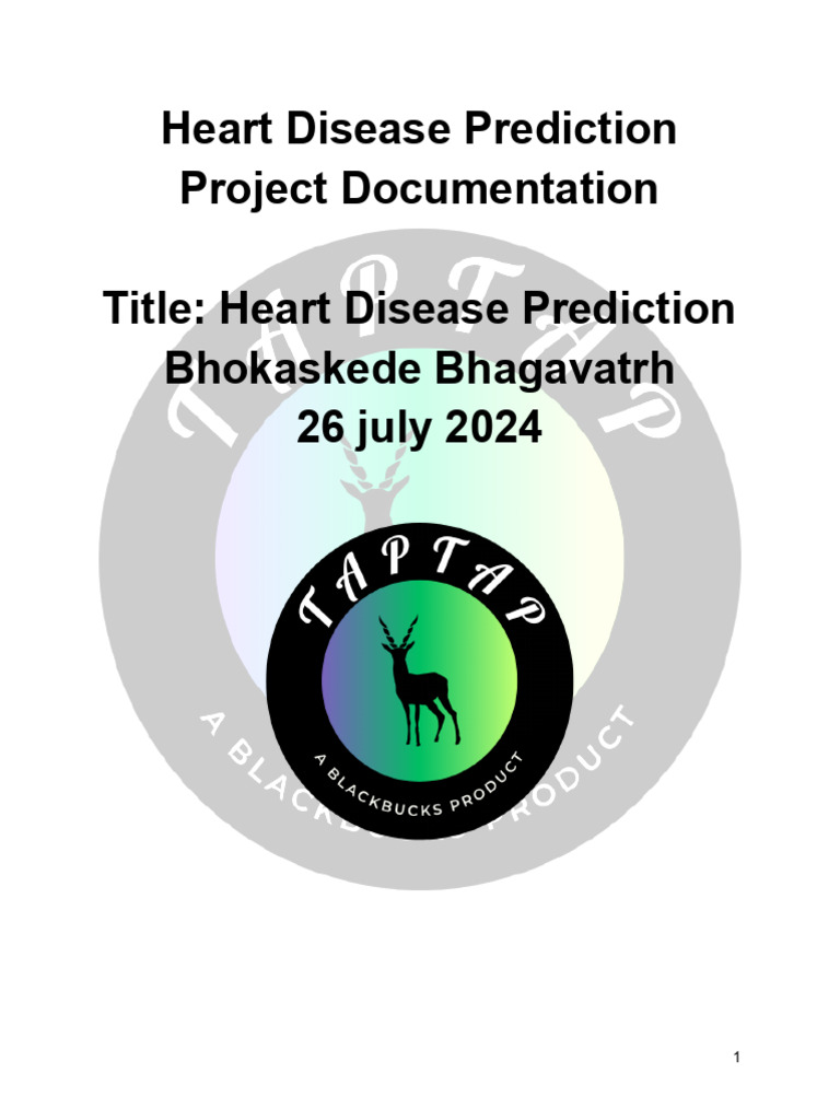 Heart Disease Prediction Project Documentation | PDF | Logistic ...