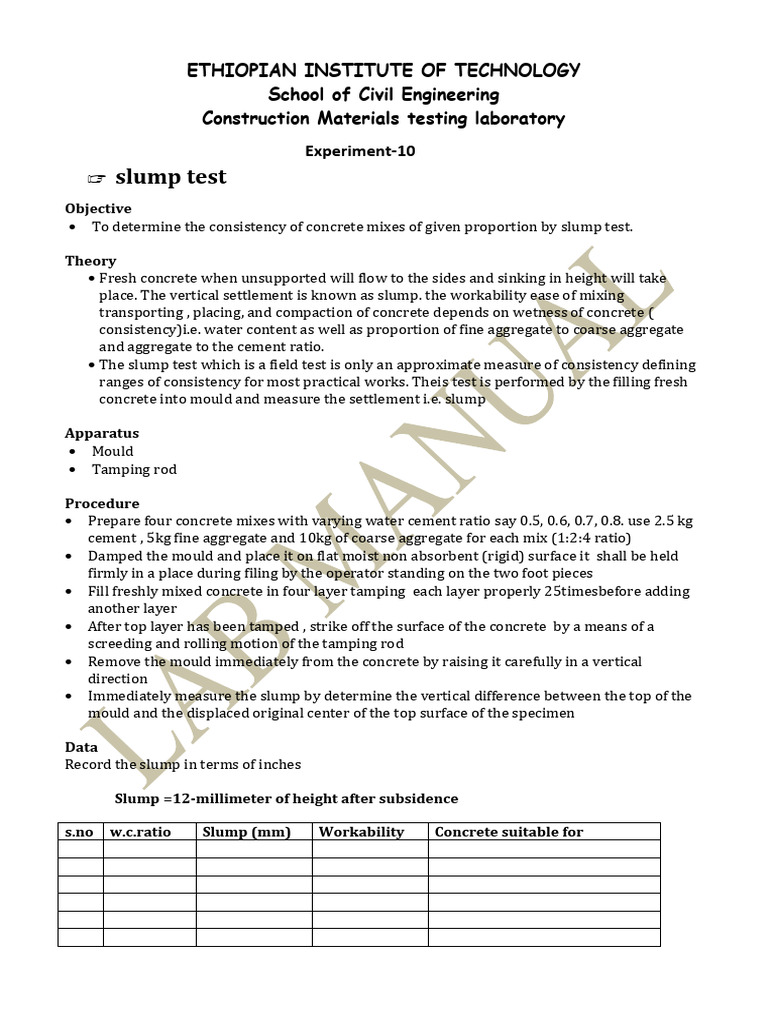 Slump Test | PDF