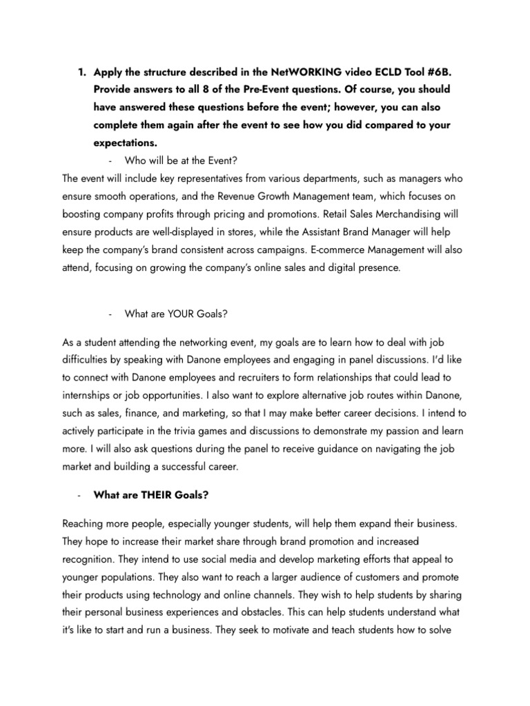 Week 6 Networking Assignment | PDF | Mindset | Marketing