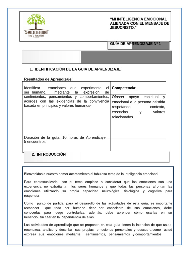 Unidad de Aprendizaje 1 | PDF | Las emociones | Aprendizaje