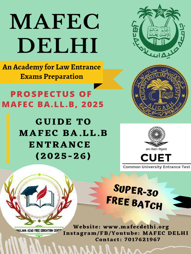 Prospectus Mafec Ballb Entrance (2025-2026) | PDF | Business