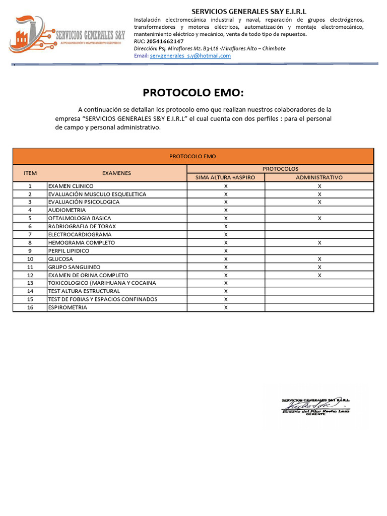 Protocolo Emo | PDF | Ingenieria Eléctrica | Electricidad