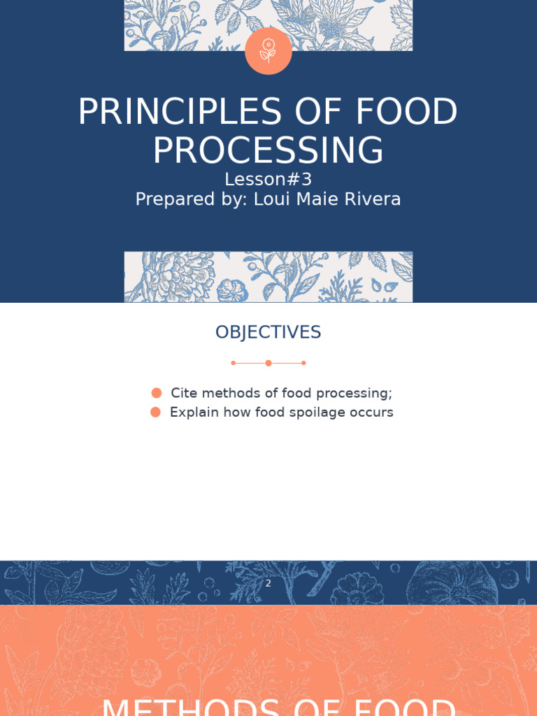 Lesson 3 Food Processing | PDF | Fermentation | Fruit Preserves