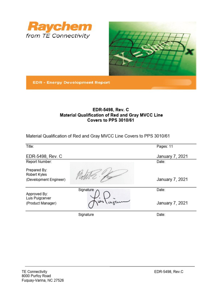 MVCC Material Qualification - EDR 5498 | PDF | Capacitor | Electrical Resistance And Conductance