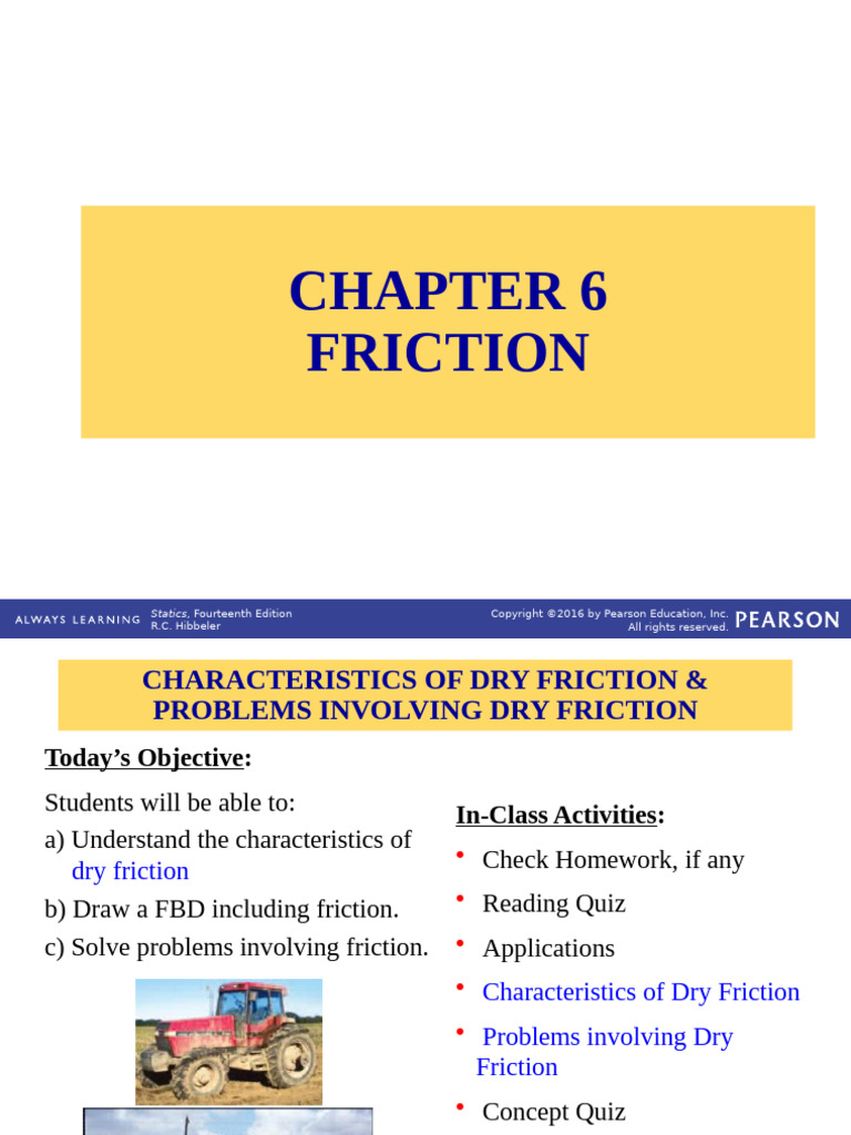 Statics - Lec PPT - Section 6.1 - 6.2 | PDF | Friction | Force