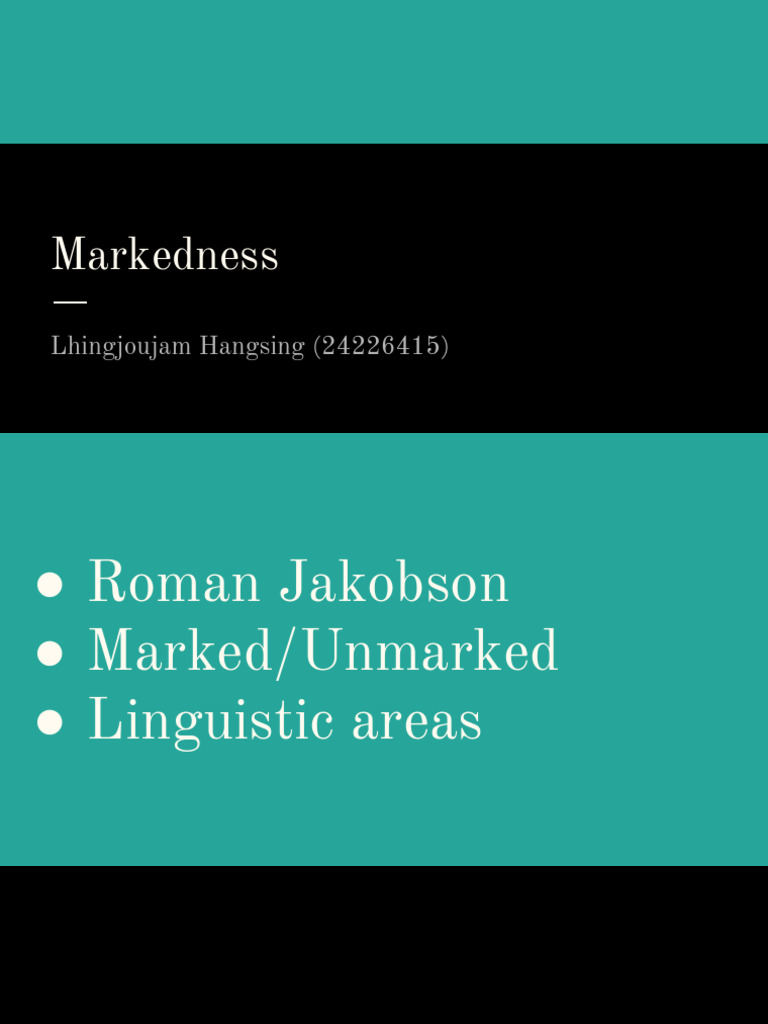 Markedness - Hangsing | PDF