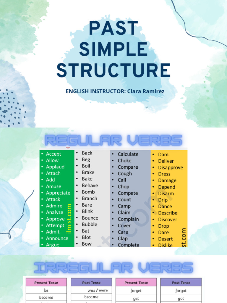 Past Simple Structure | PDF | Linguistics | Grammar