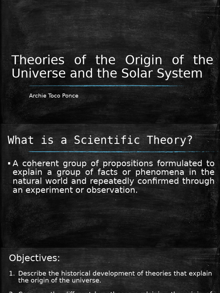 Origin-of-the-Universe-and-Solar-System | PDF | Universe | Solar System