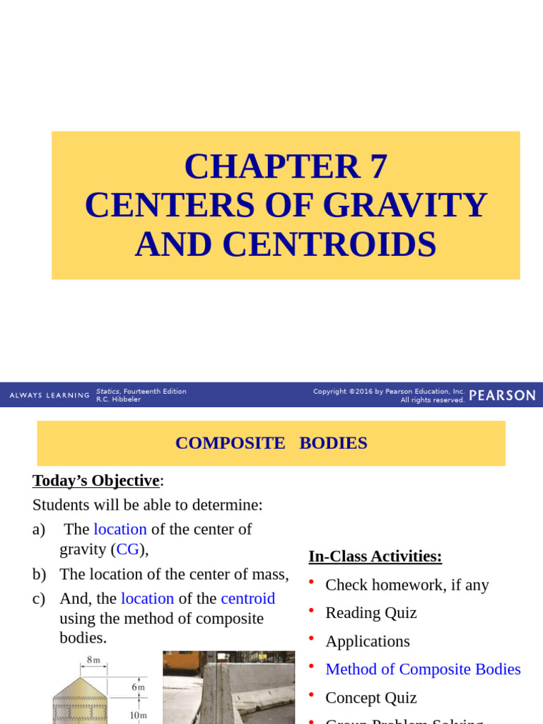 Statics - Lec PPT - Section 7.2 | PDF | Center Of Mass | Area