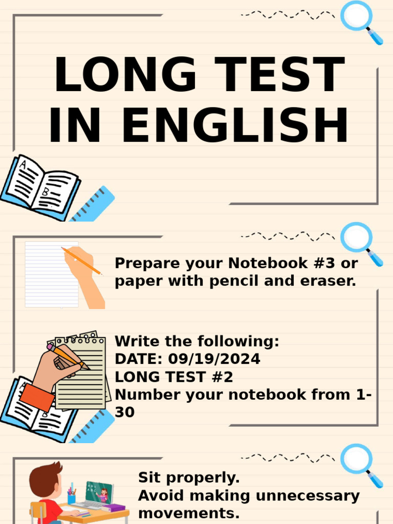Long Test in Engfil 2-3 | PDF