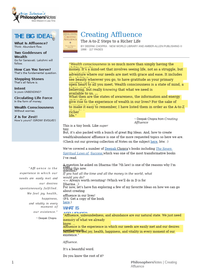 Creating Affluence PDF | PDF | Cognitive Science | Cognition