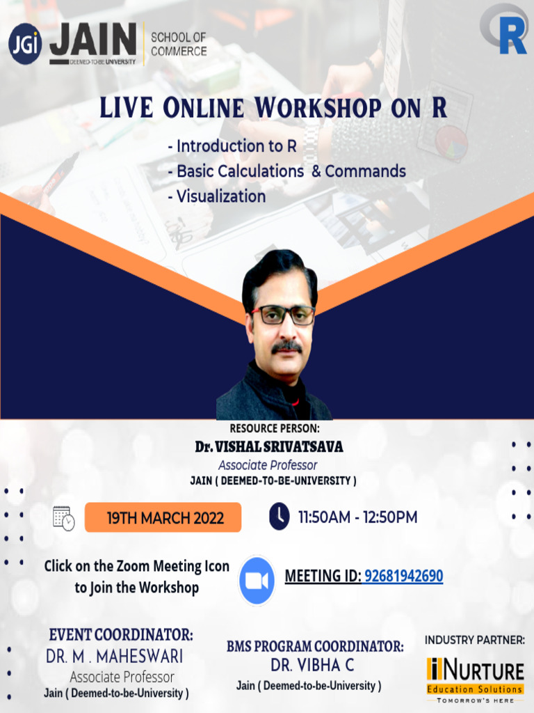 Live R Workshop on March 19, 2022 | PDF
