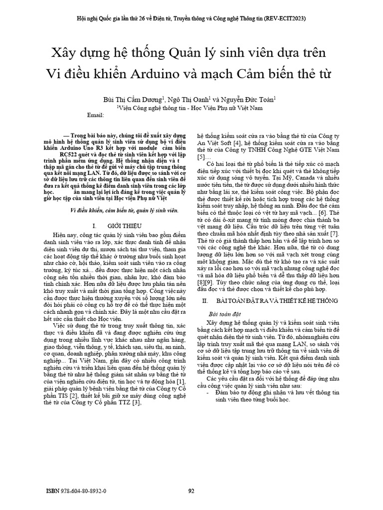 Quan Ly Sinh Vien Tren The Tu | PDF