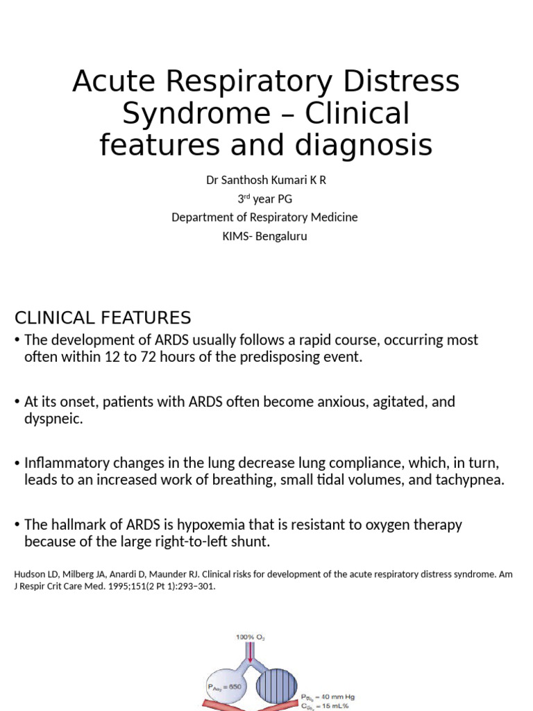 ARDS Clinical Features | PDF | Pneumonia | Myocardial Infarction