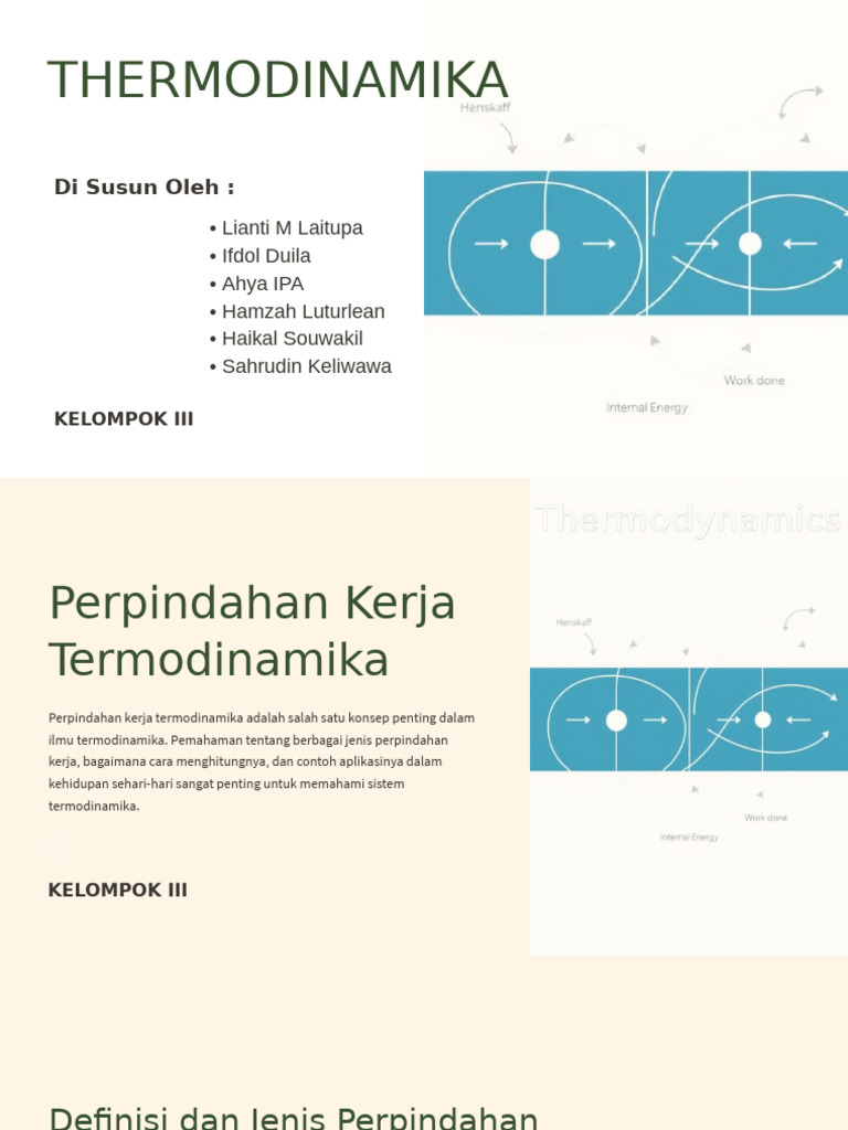 Perpindahan Kerja Termodinamika | PDF