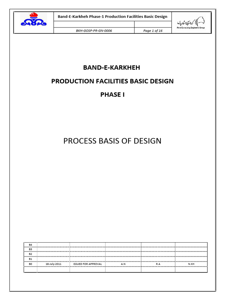 Process Basis of Design | PDF | Pipe (Fluid Conveyance) | Petroleum Reservoir