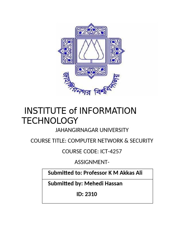 ID 2310 CNS Assignment | PDF | Cipher | Encryption