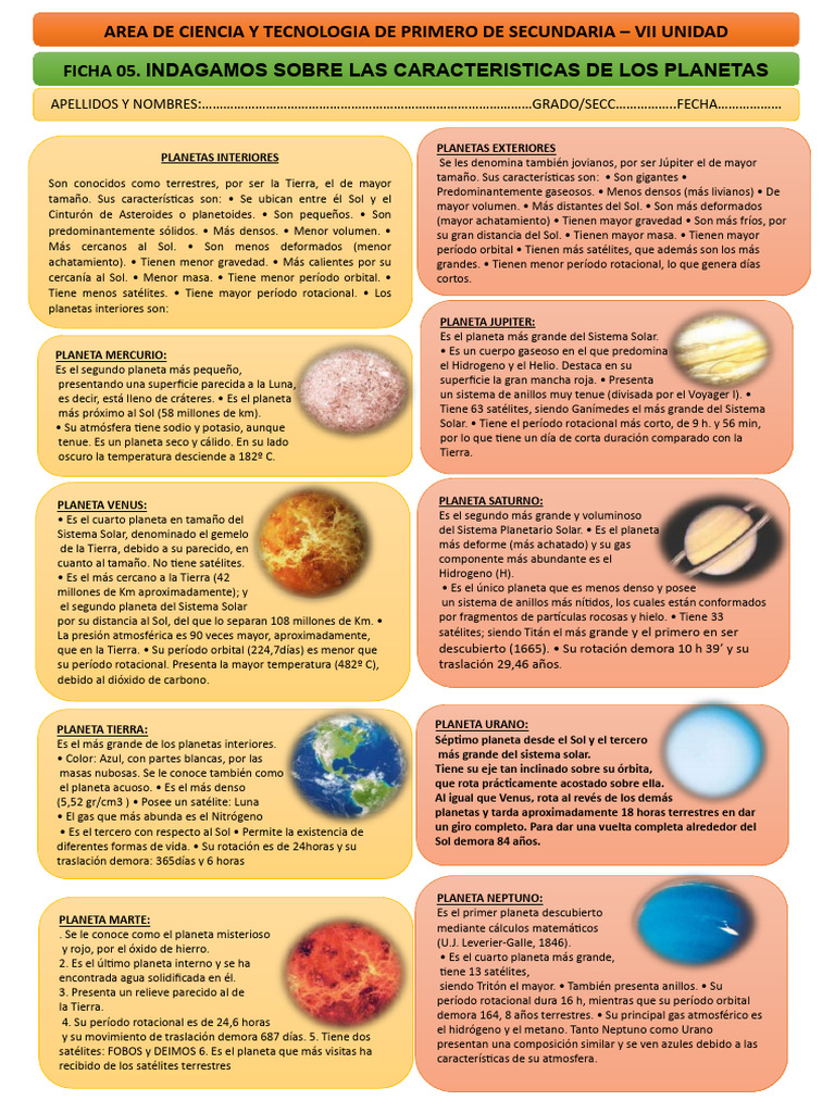 Tres Características Principales De Los Planetas Interiores Sciencing