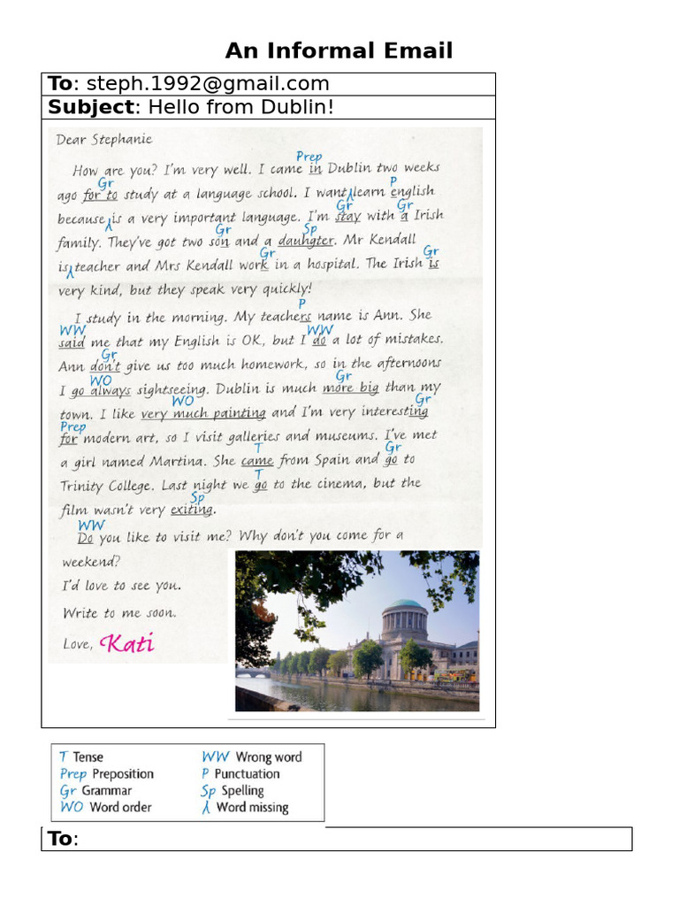Week 4 - Writing Informal Email | PDF