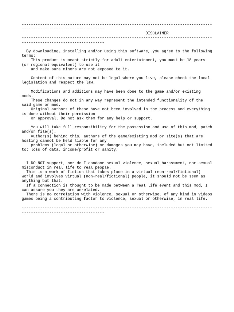 DISCLAIMER | PDF | Games & Activities | Computers