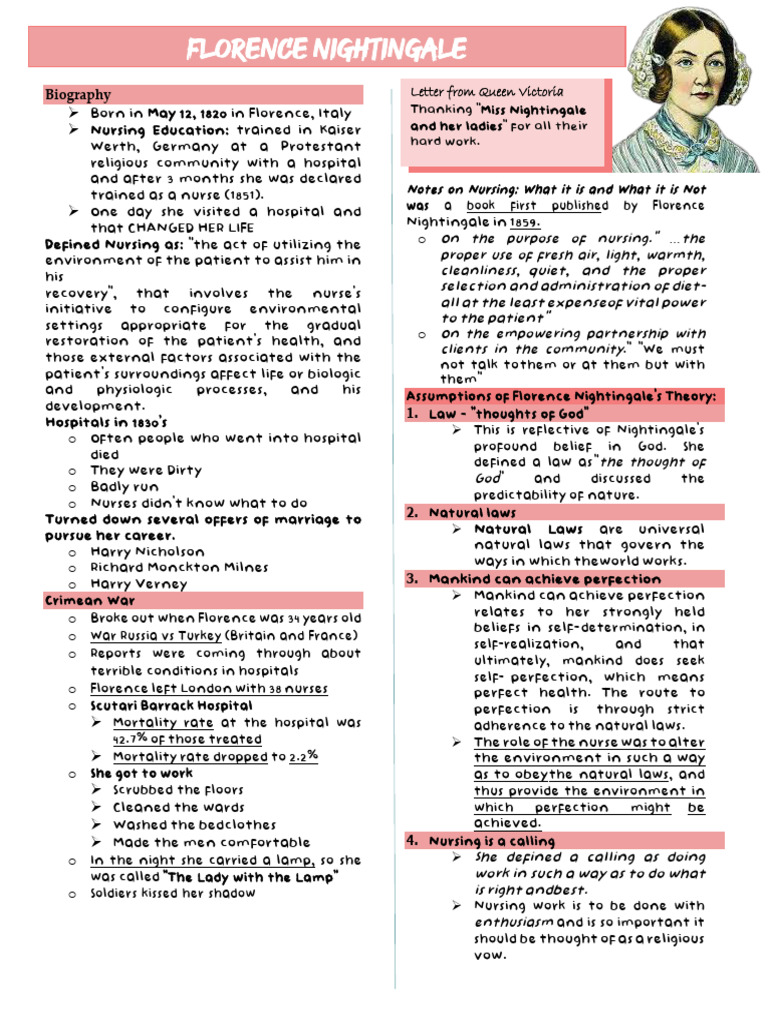 Florence Nightingale | PDF | Nursing | Florence Nightingale