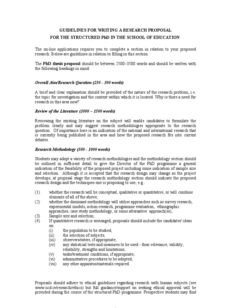 PHD Proposal Guidelines Jan 25 | PDF | Doctor Of Philosophy ...