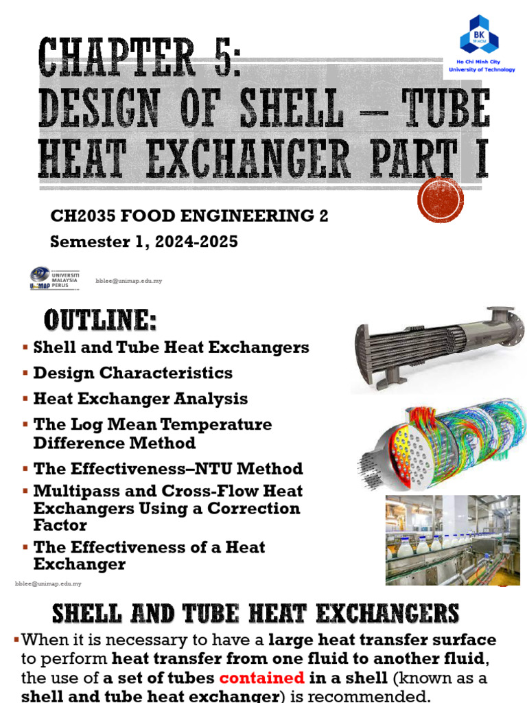 Chapter 5 DESIGN OF SHELL TUBE HEAT EXCHANGER PART I | PDF | Heat ...