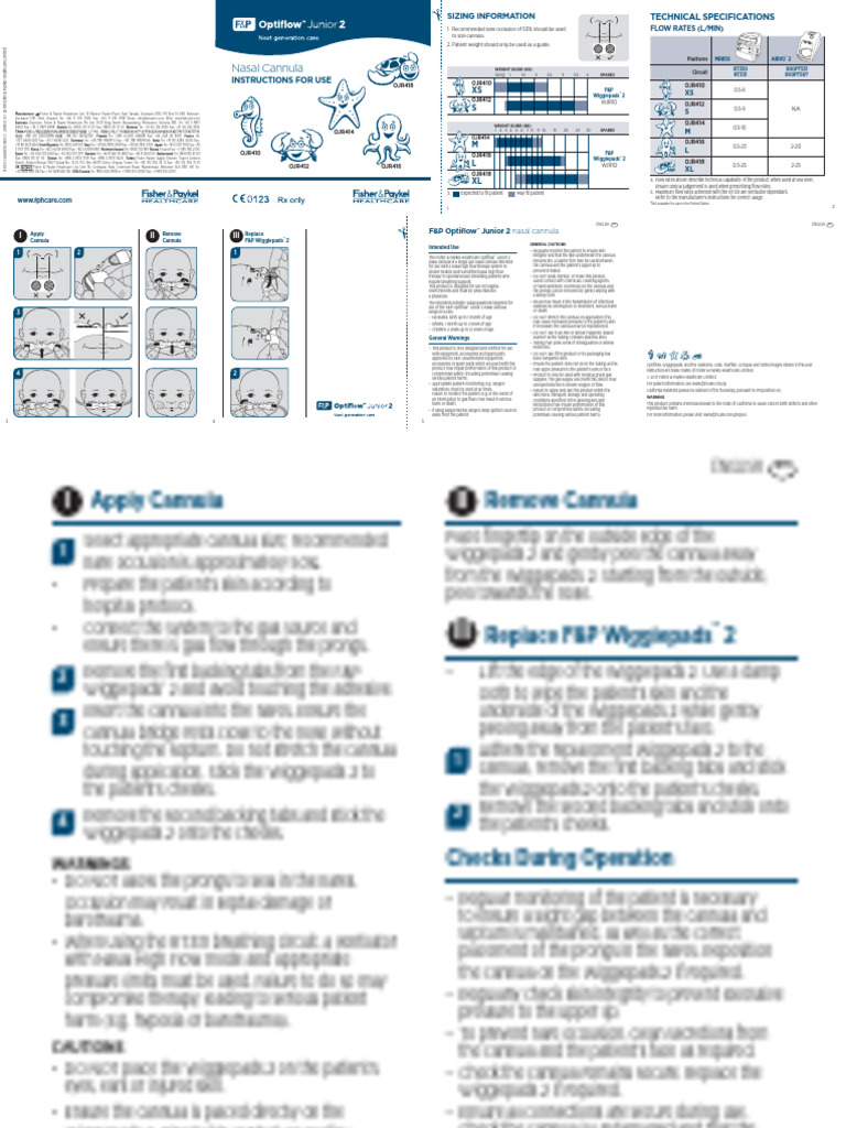 EN Optiflow Junior Instructions | PDF | Medical Specialties | Clinical Medicine
