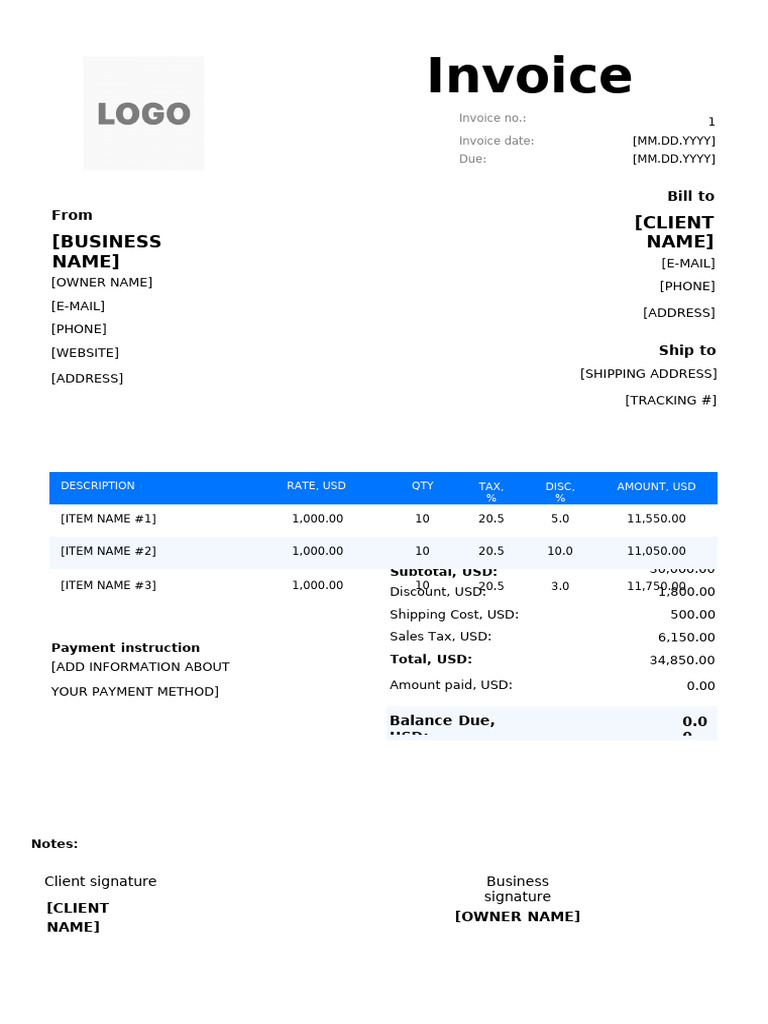 v_1_blue | PDF | Invoice | Payments