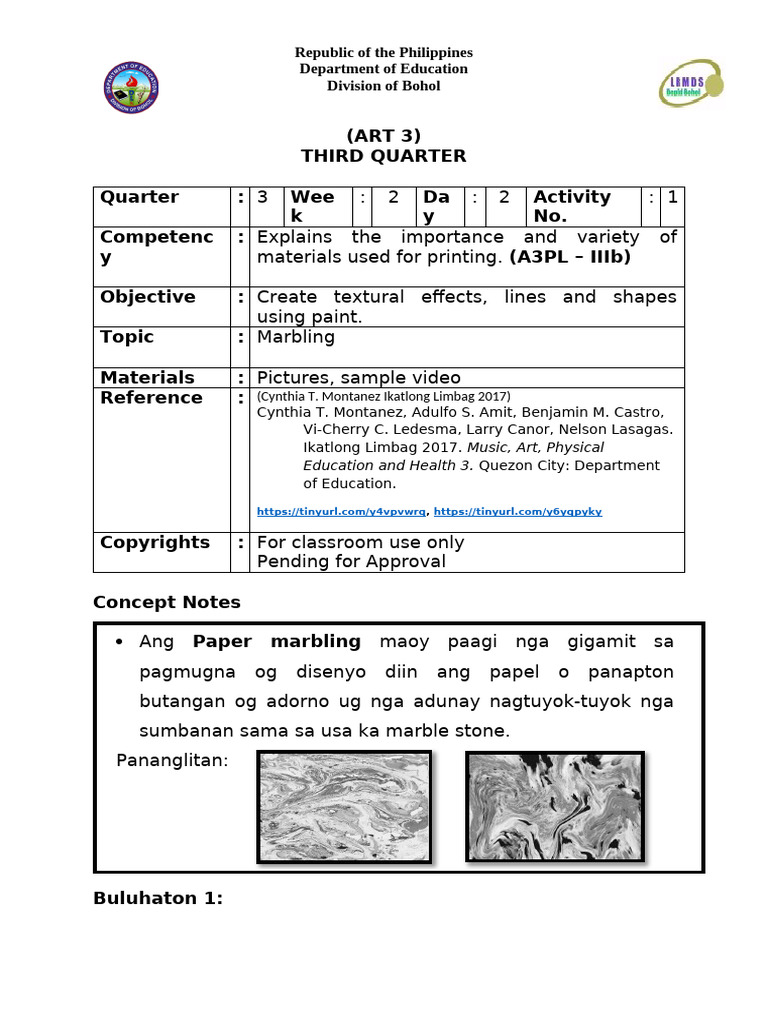 ART 3 - Q3 - LAS - Week 2 | PDF