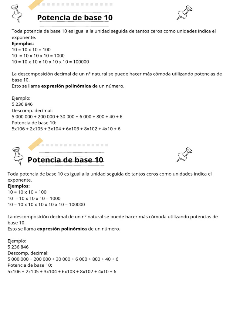 Potencias de Base 10 | PDF